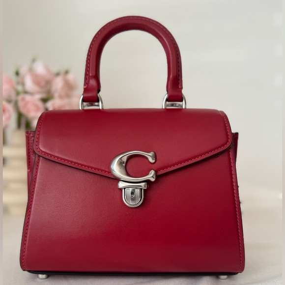 Coach | Bags | Coach Sammy Top Handle Bag In Red With Dragon Charm ...